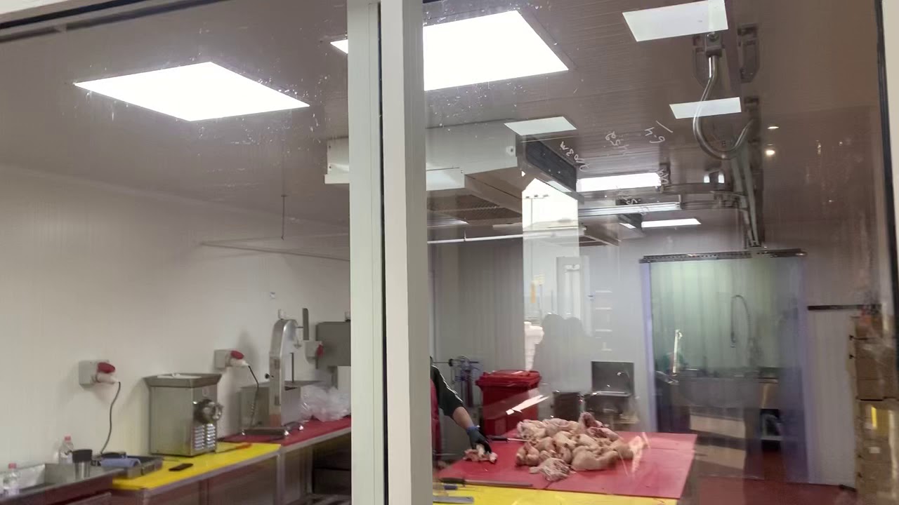Meat cold room and meat rail - YouTube