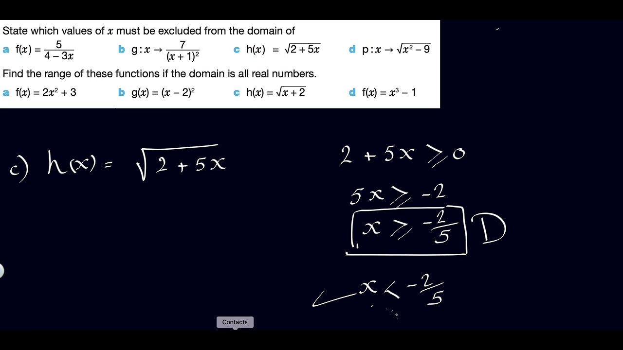 How To Find Domain And Range Of Function Igcse Youtube