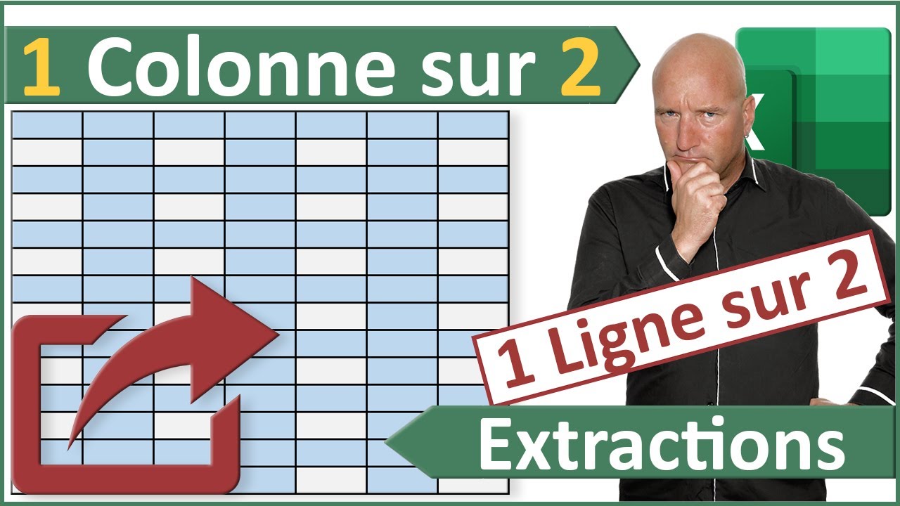 Une ligne sur deux pour une colonne sur deux - YouTube