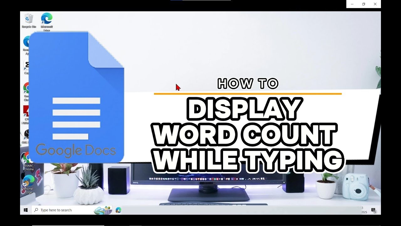 How To Display Word Count While Typing In Google Docs - YouTube