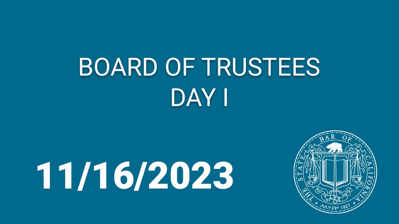 Board of Trustees, Day One 11-16-2023 - YouTube
