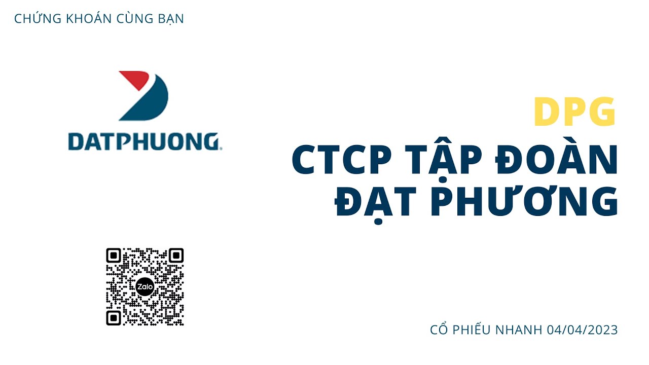 Cổ phiếu nhanh | DPG | CTCP Tập đoàn Đạt Phương - YouTube
