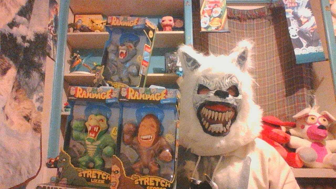 rampage super stretch toys Big City Brawl ralph and book pick ups - YouTube