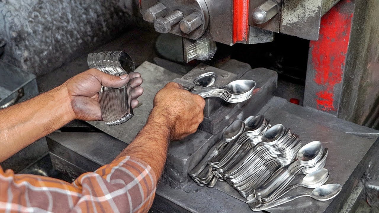 How spoons 🥄 are made || mini home based manufacturing unit - YouTube