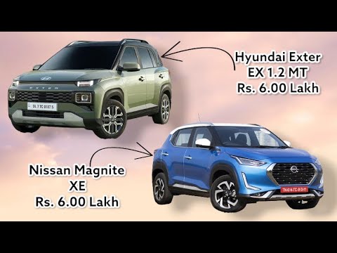 Hyundai Exter EX 1.2 MT vs Nissan Magnite XE Comparison Between Details ...
