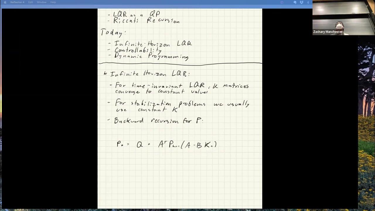 Optimal Control (CMU 16-745) - Lecture 8: Controllability and Dynamic Programming - YouTube
