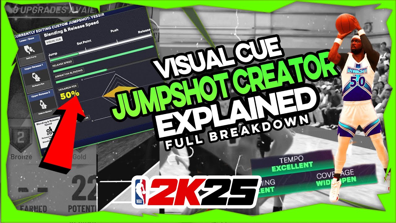 NBA 2K25 ALL NEW JUMPSHOT CREATOR VISUAL CUE EXPLAINED!!! HOW TO TUNE ...