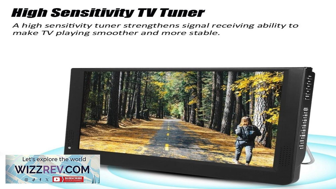 12" 1080P HD Digital TV Player ATSC Mini Portable Car Television HD ...