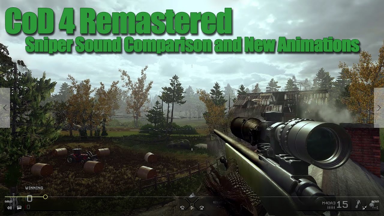 Call of Duty 4 Remastered Sniper Rifle Sound Comparisons - YouTube