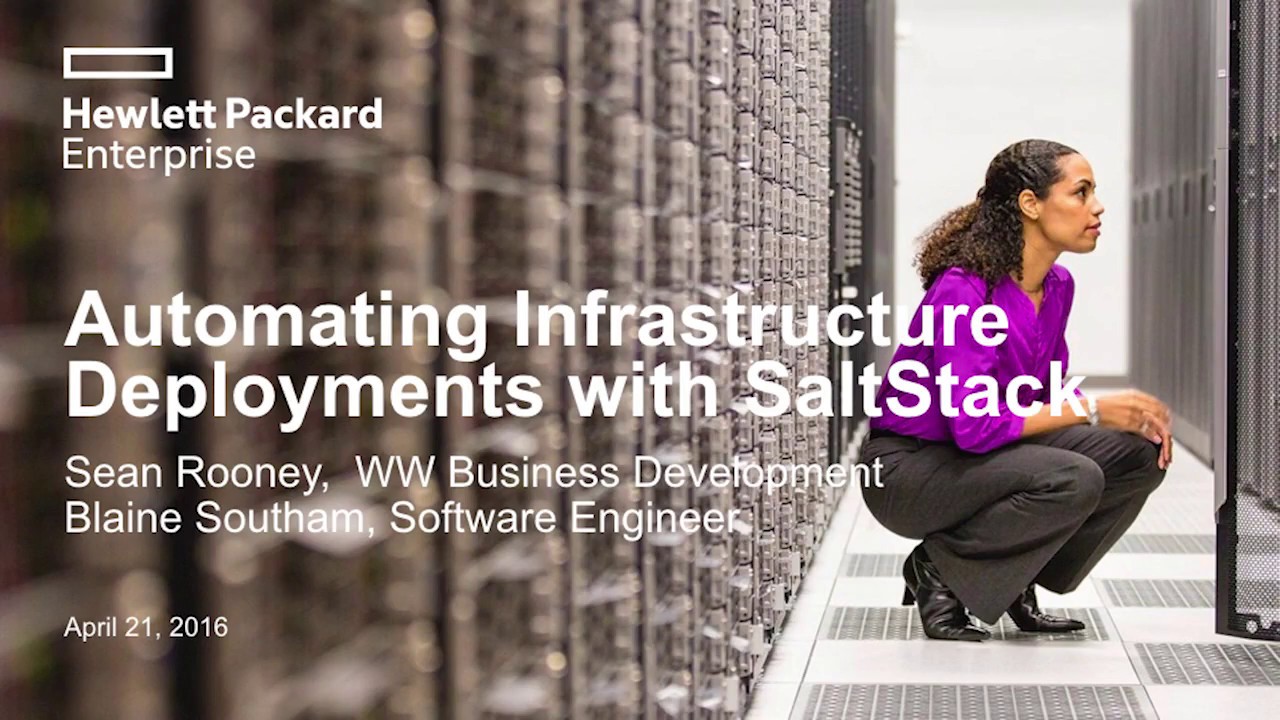 Automating Bare-Metal Infrastructure with SaltStack and HPE OneView - YouTube