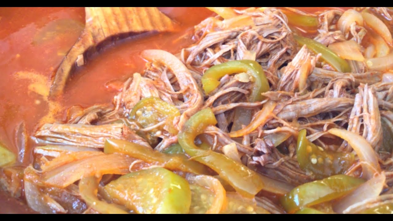 PICADILLO de res con TOMATE VERDE | Como el de mi casa - YouTube