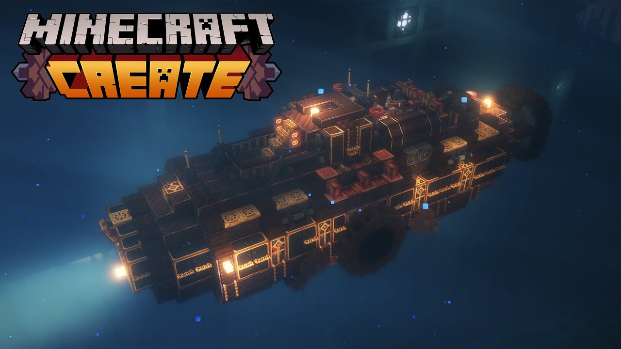 Steampunk SUBMARINE! in Create Mod Minecraft 🪸 | Cinematic Showcase ...