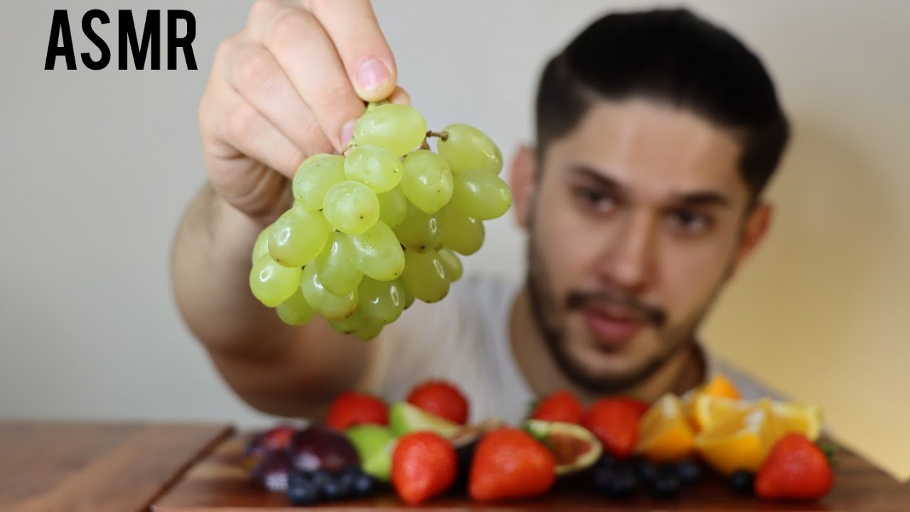 ASMR FRUIT (GRAPES, ORANGES, FIGS, STRAWBERRIES) MUKBANG *REAL EATING ...