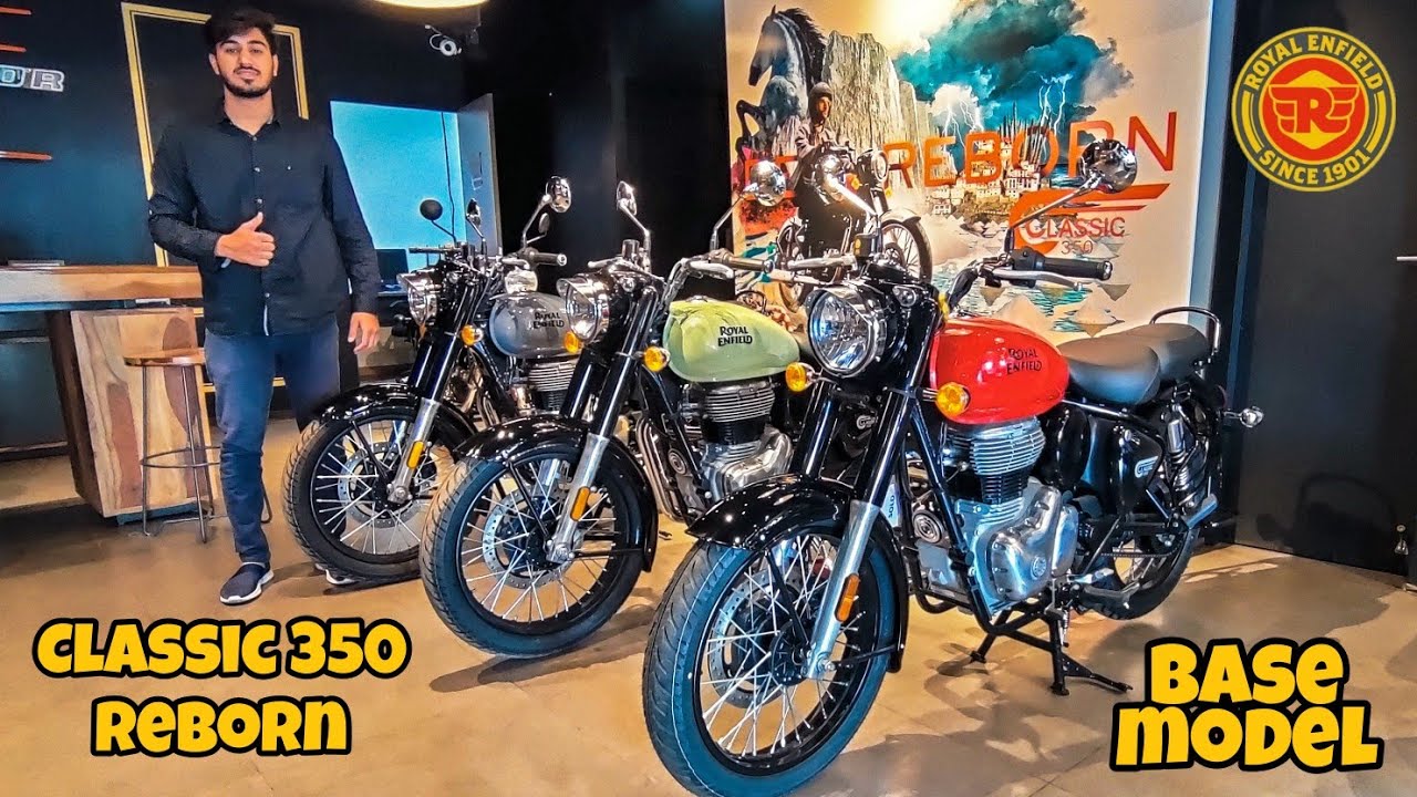 Royal Enfield Classic 350 Reborn Base Model | Comparison All Colours ...
