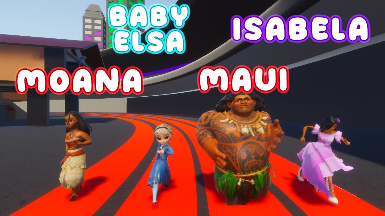 Isabela Vs Maui Vs Baby Elsa Vs Moana RUNNING RACE Who Is The Fastest ...