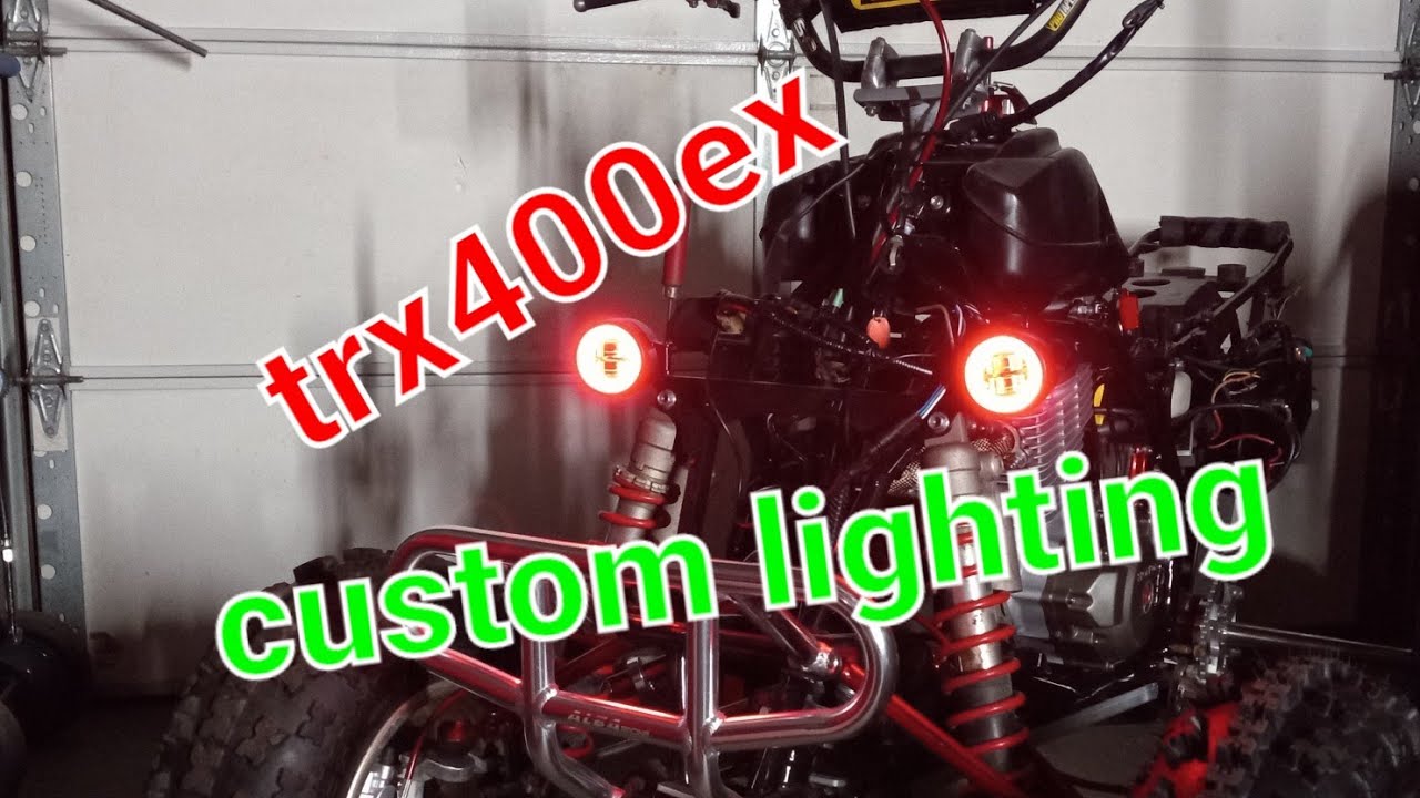 400ex/426ex ATV Build how to wire aftermarket lights on a quad. - YouTube