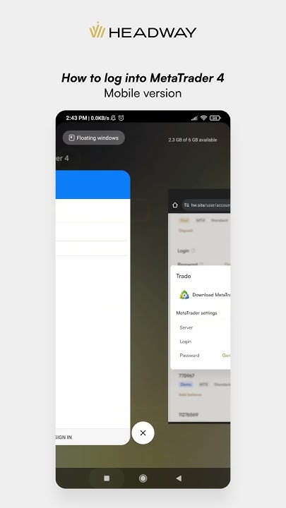 How to Log into MetaTrader 4 (MT4) on Mobile | Headway - YouTube