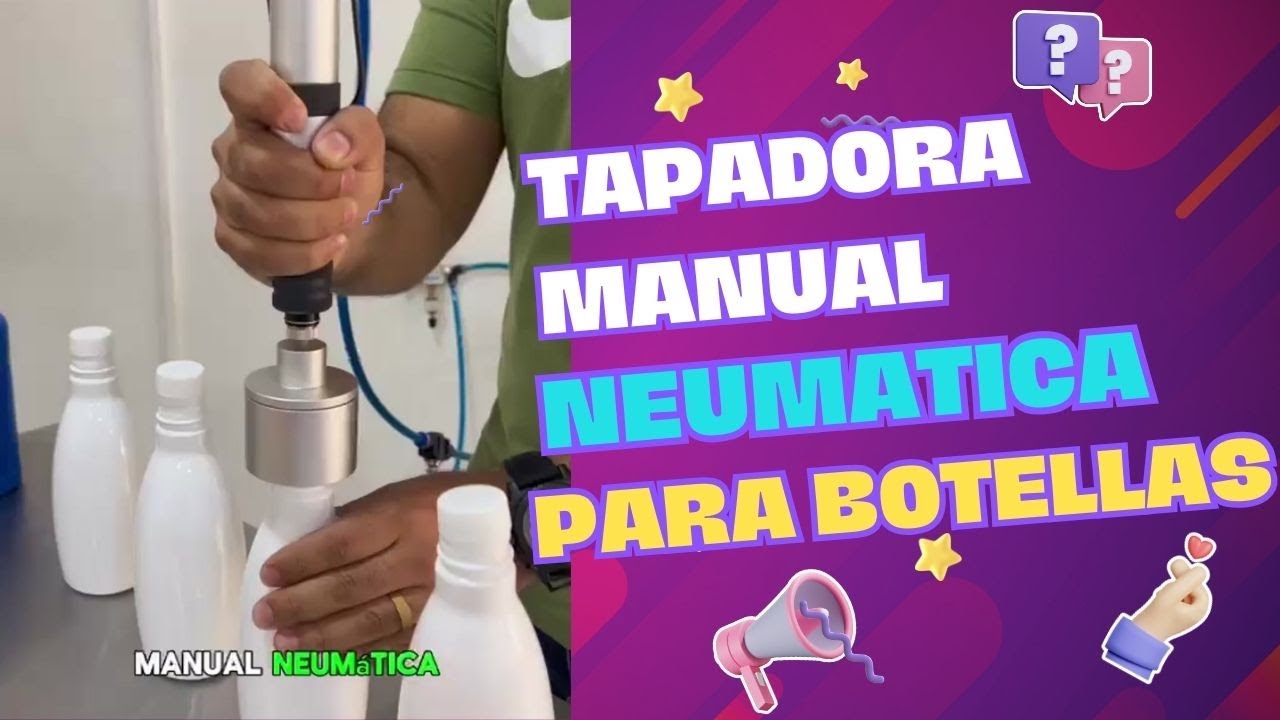 💢TAPADORA MANUAL NEUMATICA PARA TAPA ROSCA EN BOTELLAS💦 - YouTube