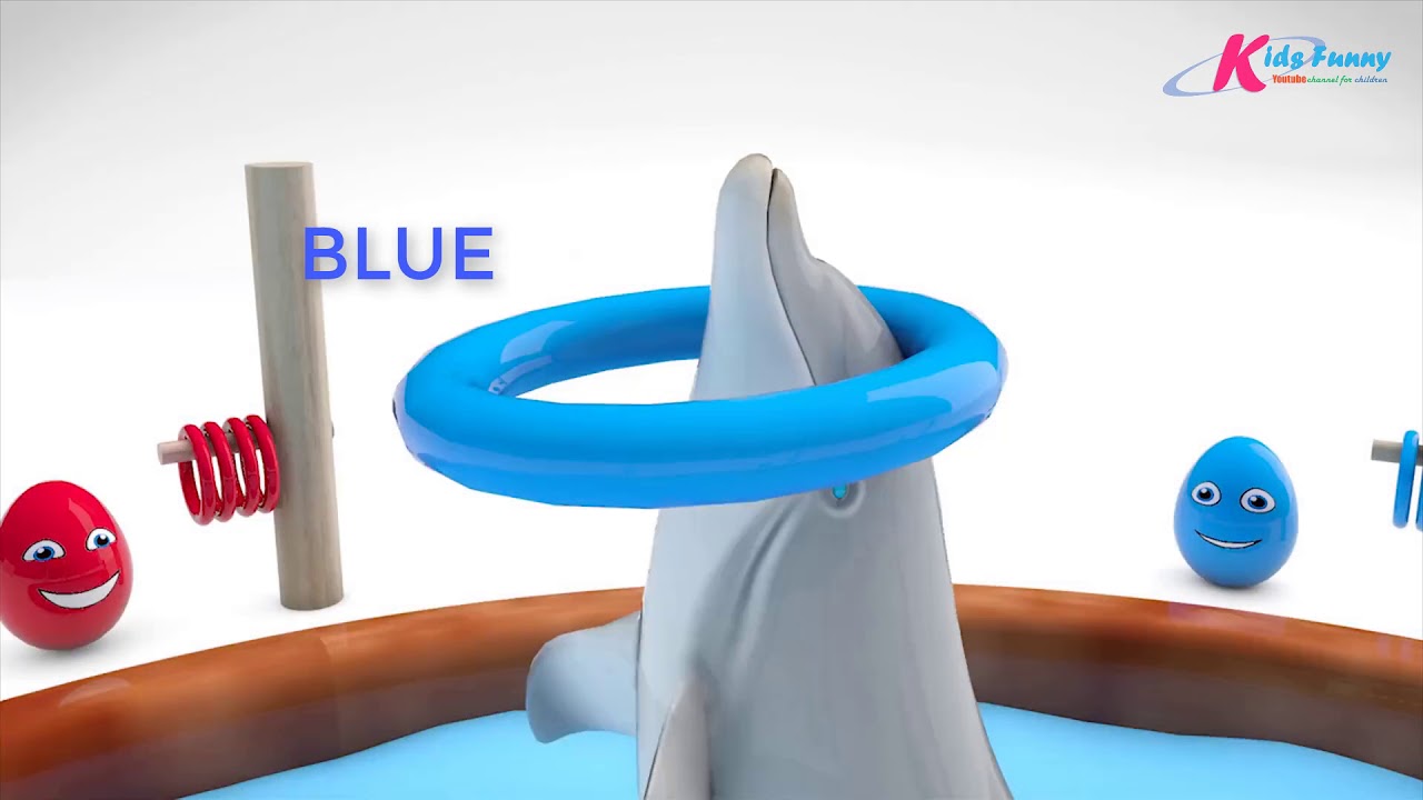 Learn colors with Dolphins & eggs|Learn with Kids funny - YouTube