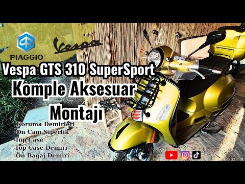 Vespa GTS 310 / 125 SuperSport Protection Bar Top Case Complete Accessory Installation