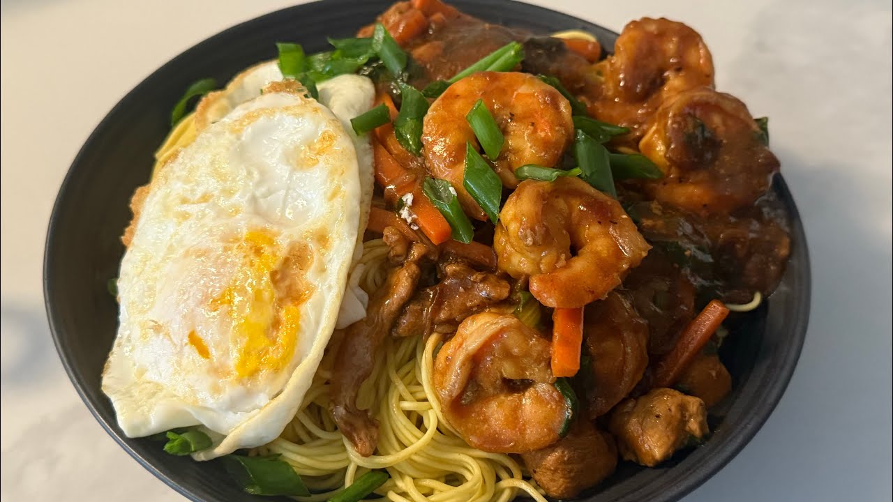 Mine Bouille/ Boiled Noodles with Chicken and Shrimp - Laila’s Chicken ...