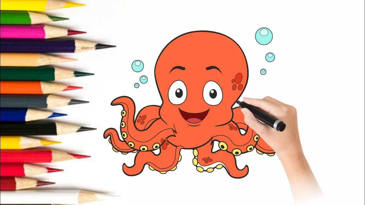 How to Draw an Easy Octopus for Kids | Step-by-Step Tutorial #drawing # ...