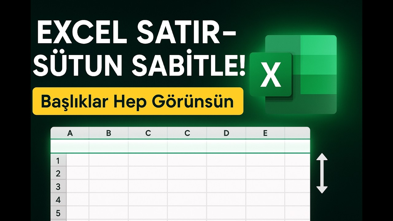 EXCEL, SATIR ve SÜTUN SABİTLEME / DONDURMA İŞLEMİ - YouTube