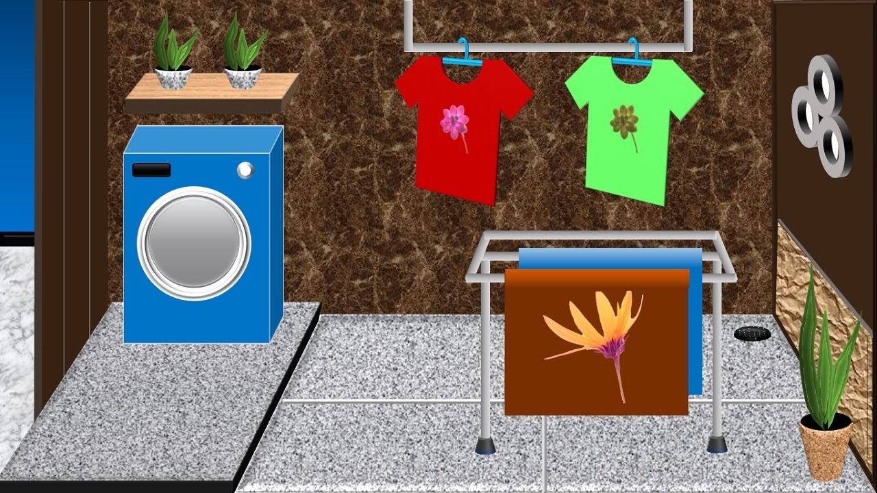 Laundry Room and Clothesline Design in Microsoft PowerPoint 2021 - YouTube