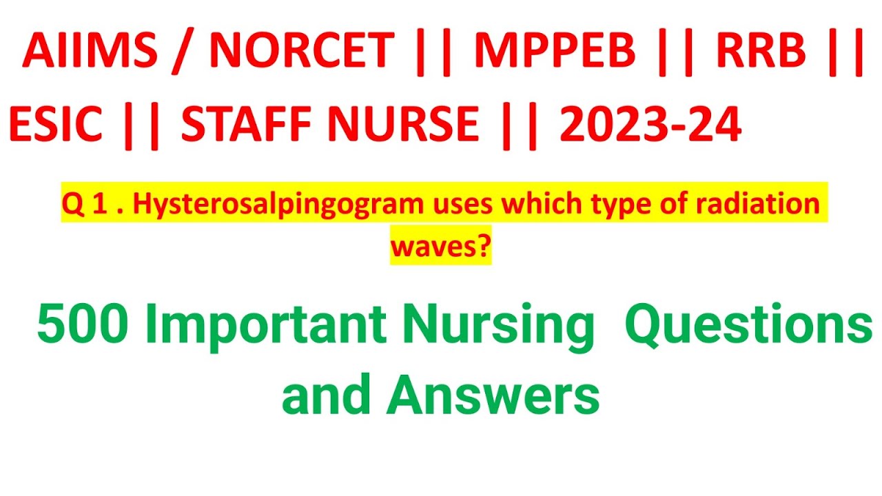 MOST IMPORTANT MCQs for AIIMS/NORCET || aiims previous year question ...