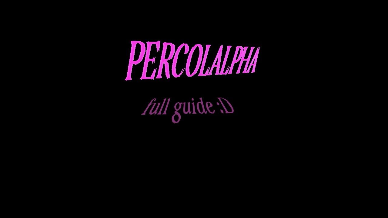 SBBF Guides: Percolalpha - YouTube