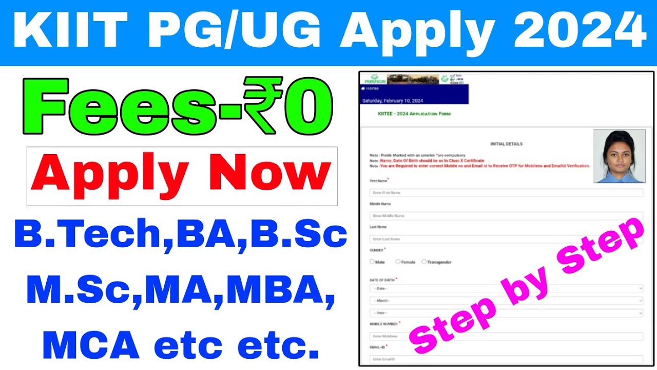 kiit pg ug admission 2024//kiit university bhubaneswar btech mba mca ...