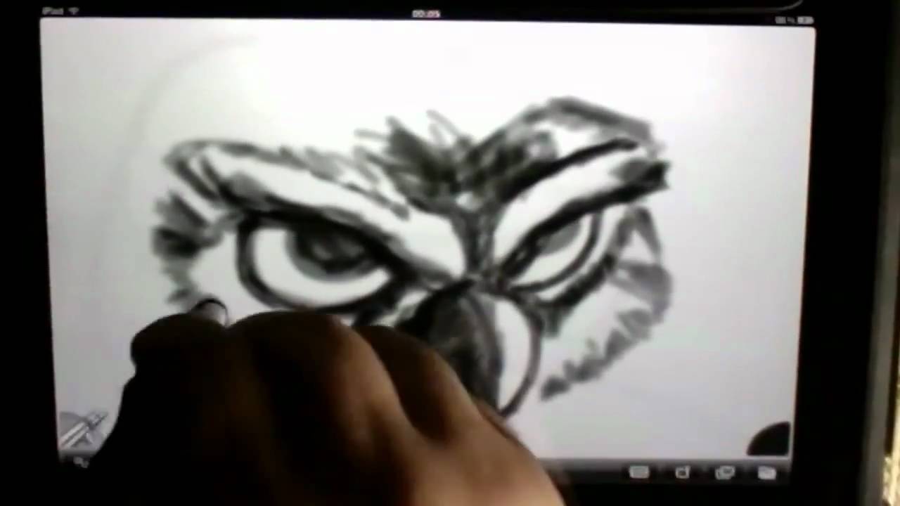 experimenting iStroke (a stylus) + ArtRage on an iPad - YouTube