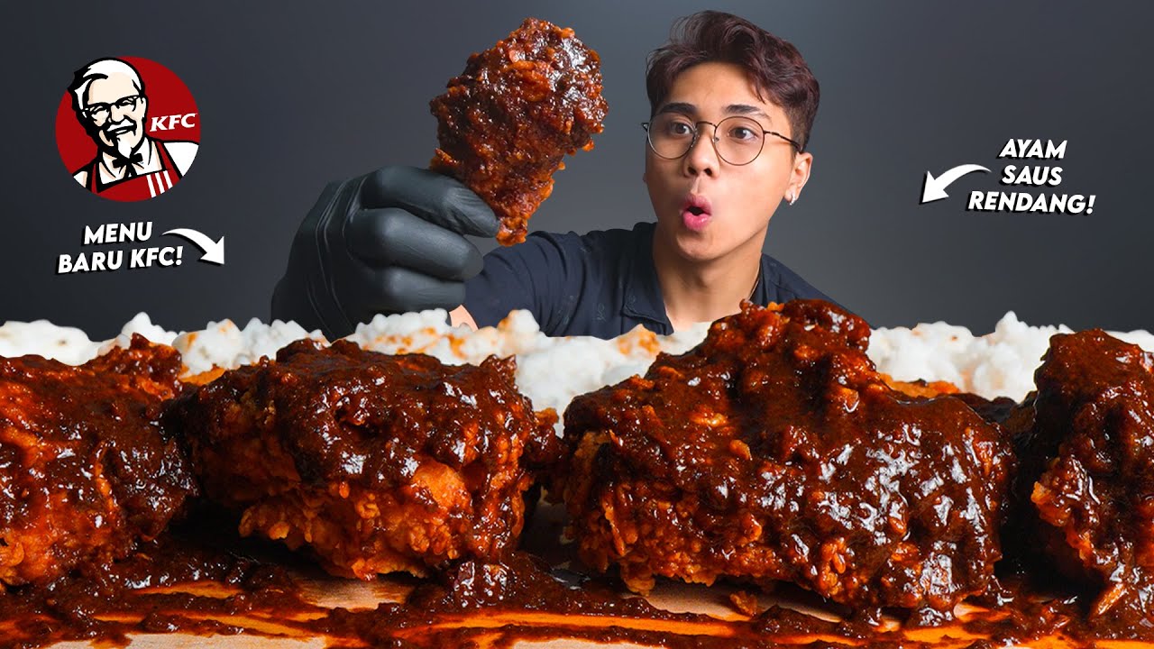 RASANYA KOK GINI?! MUKBANG MENU BARU AYAM KFC BUMBU RENDANG!! PARAH!!🥵 ...
