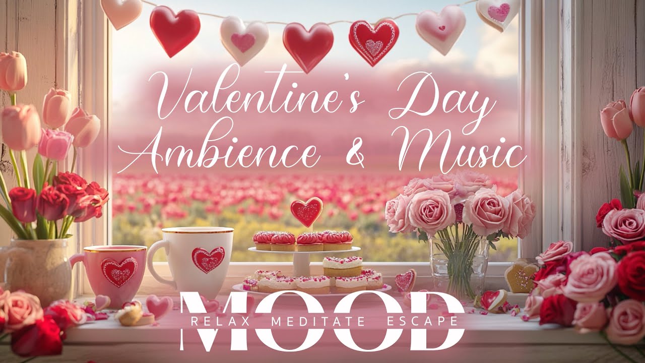 Valentine's Day Ambience and Music | 10 Hours of Hearts, Flowers, and ...