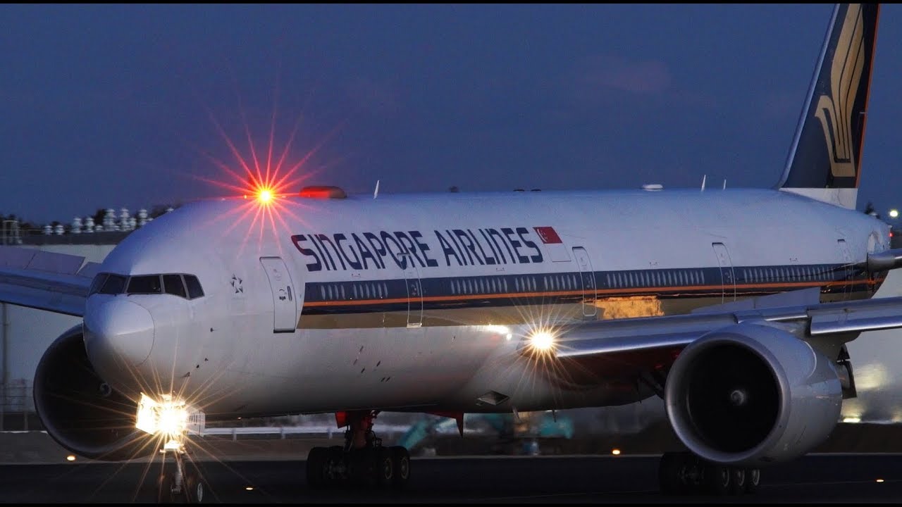 (SQ12)シンガポール航空 (Singapore Airlines) Boeing 777-312/ER 9V-SWU Landing ...