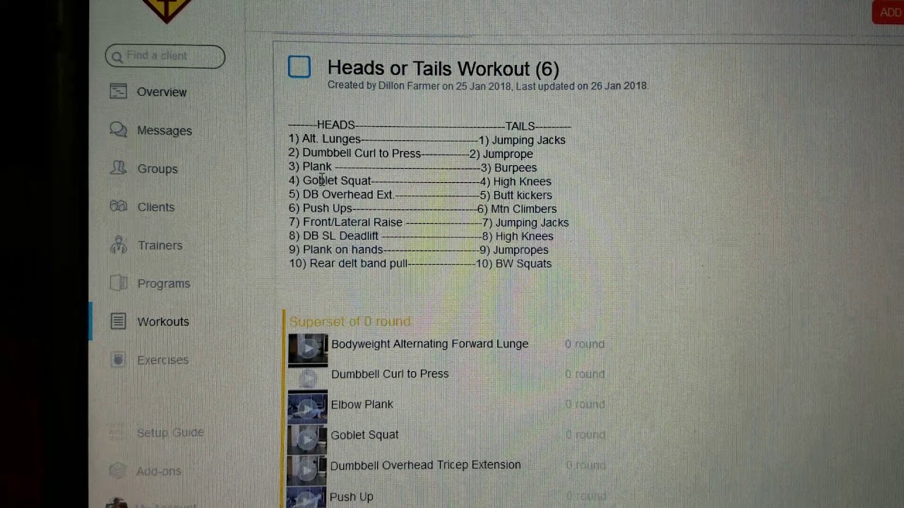 Heads or Tails Workout 6 - YouTube