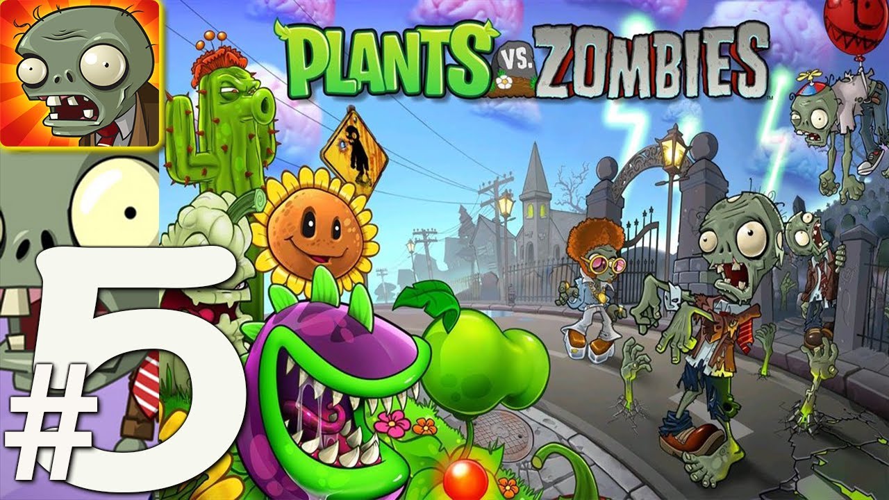 Plants vs Zombies 1 : Night Lvl 6 - 10 | Adventure Gameplay Walkthrough ...