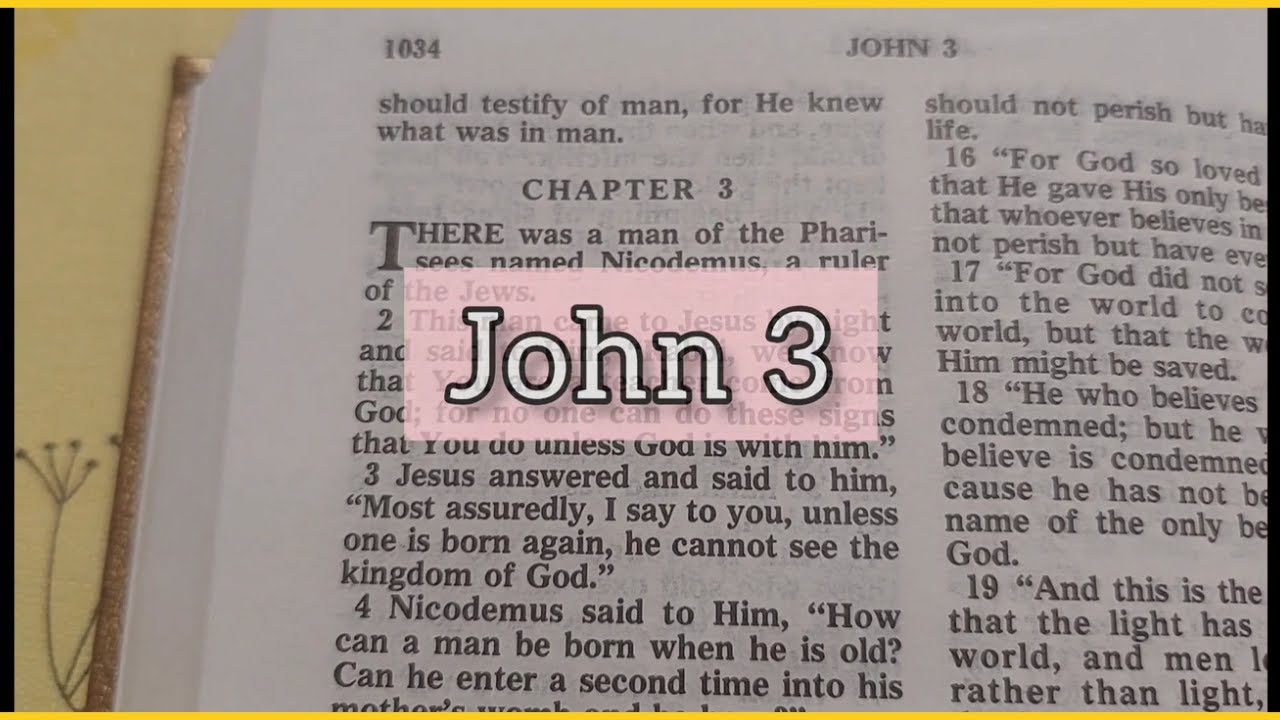 John Ch.3 | Jesus tells Nicodemus " He must be born again".| John the ...