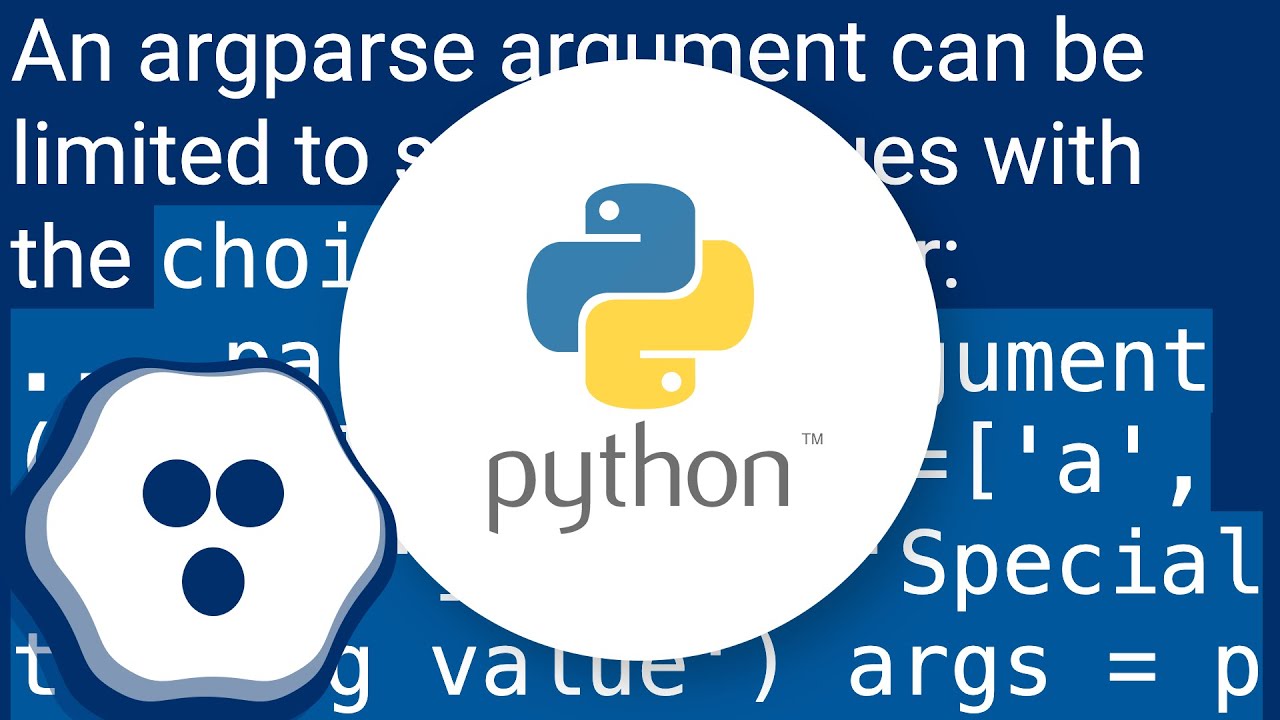 Allowing specific values for an Argparse argument - YouTube
