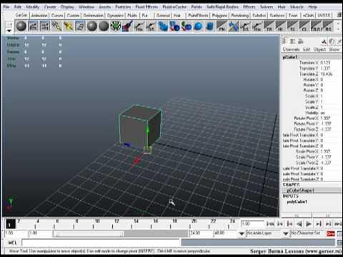Autodesk Maya Tutorial : Cube Animate - YouTube