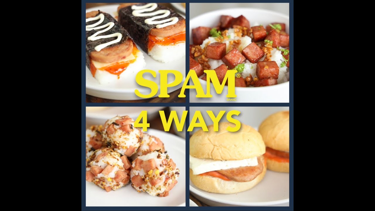 SPAM 4 ways | SPAM® Creamy Spicy Musubi, SPAM®desal Queso Blanco, SPAM ...