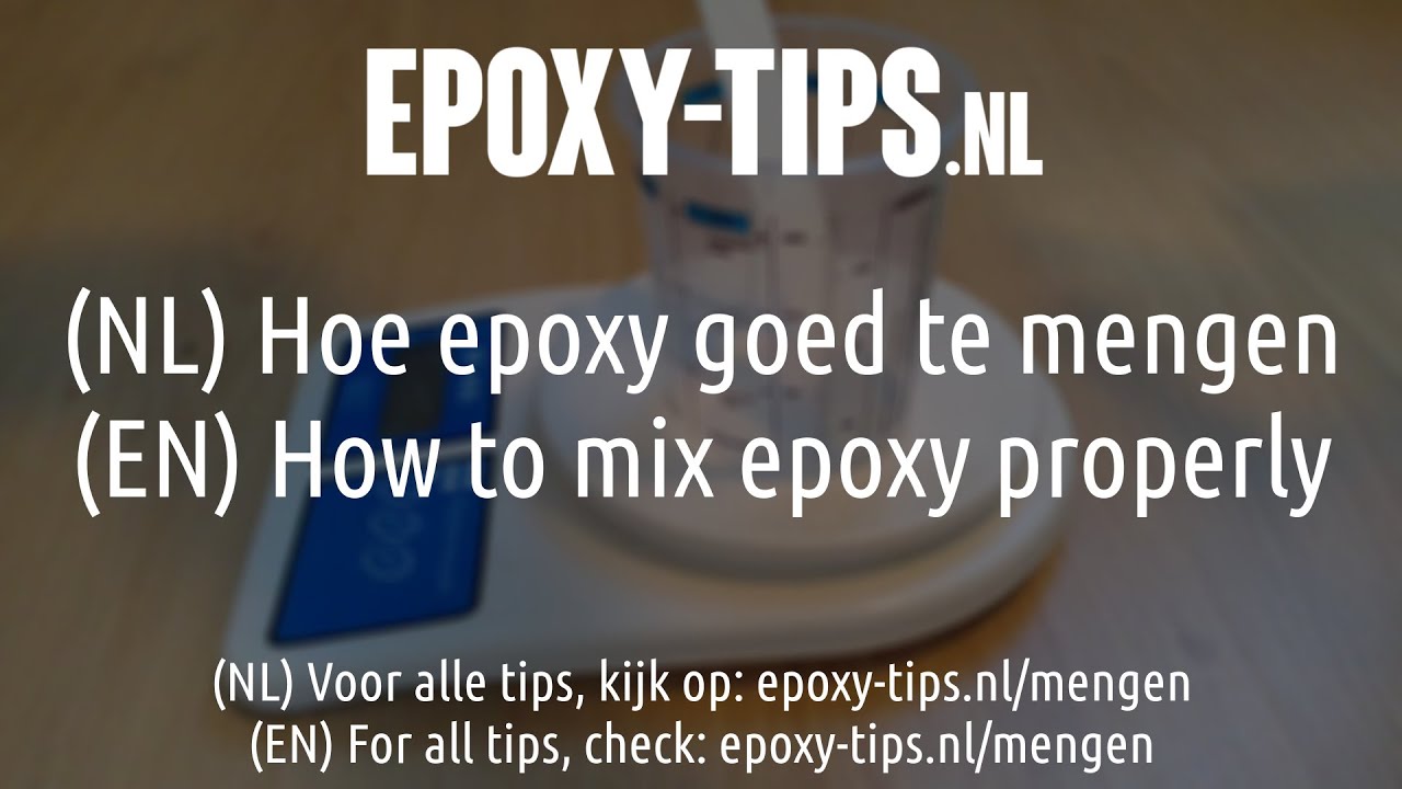 Hoe epoxy goed te mengen / How to mix epoxy properly (with subtitles ...