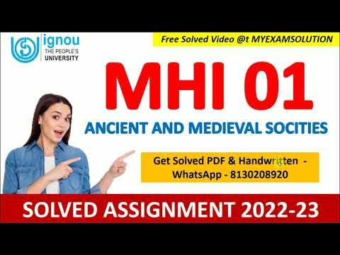 MHI 01 SOLVED ASSIGNMENT 2022 - 23 | IGNOU MHI 001 Free Solved Assignment 2022-23 | MA in ...