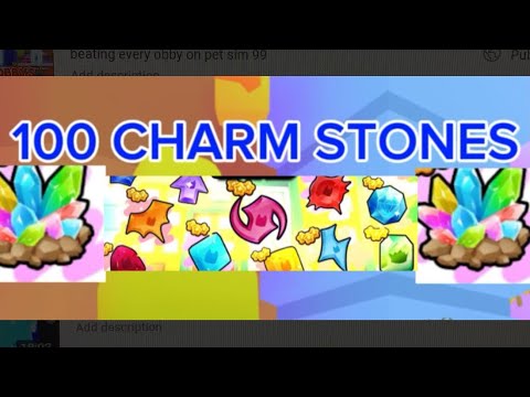 opening 100 charm stones to get the RAREST charms in pet simulator 99 ...