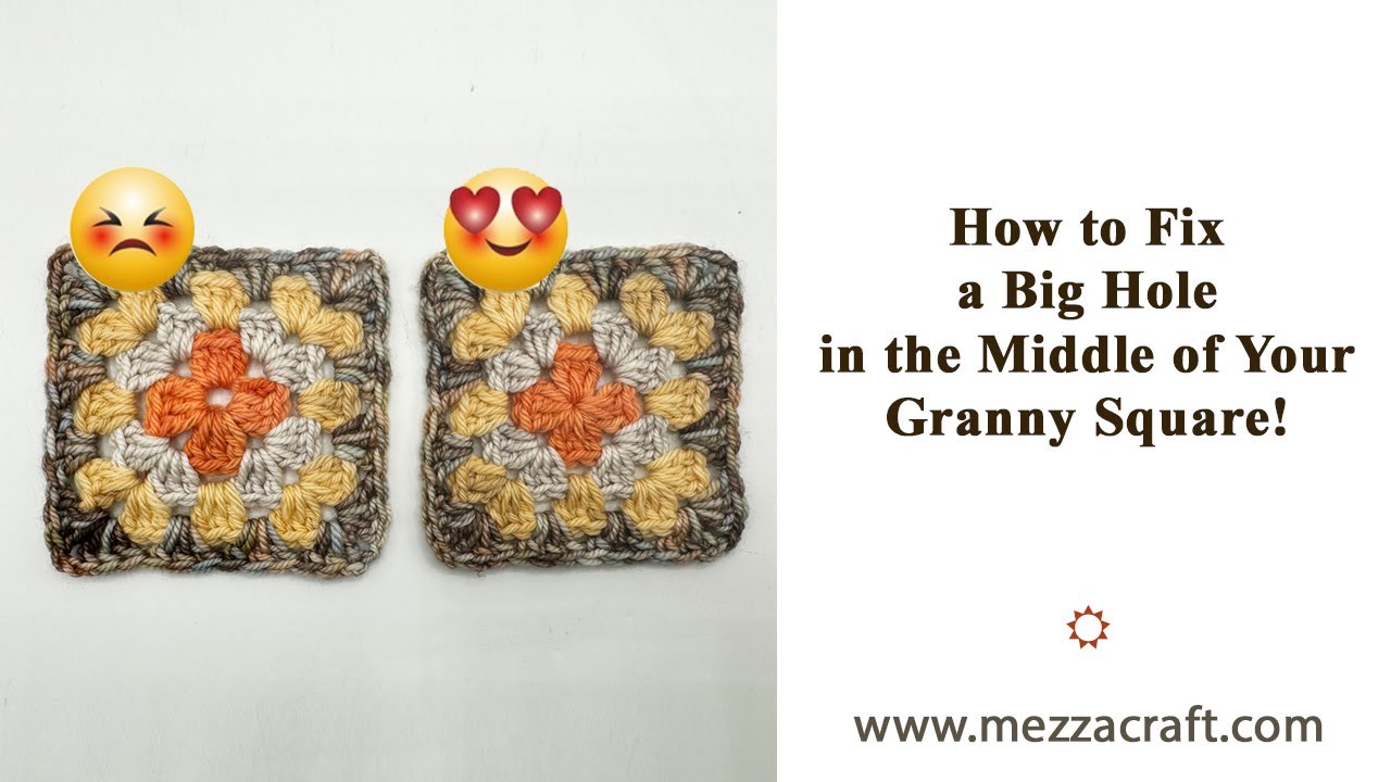 How to Fix the Holes in the Middle of Your Granny Square - YouTube