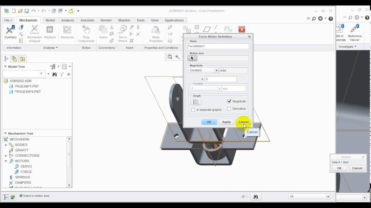 PTC CREO Tutorial : SERVO MOTOR - YouTube