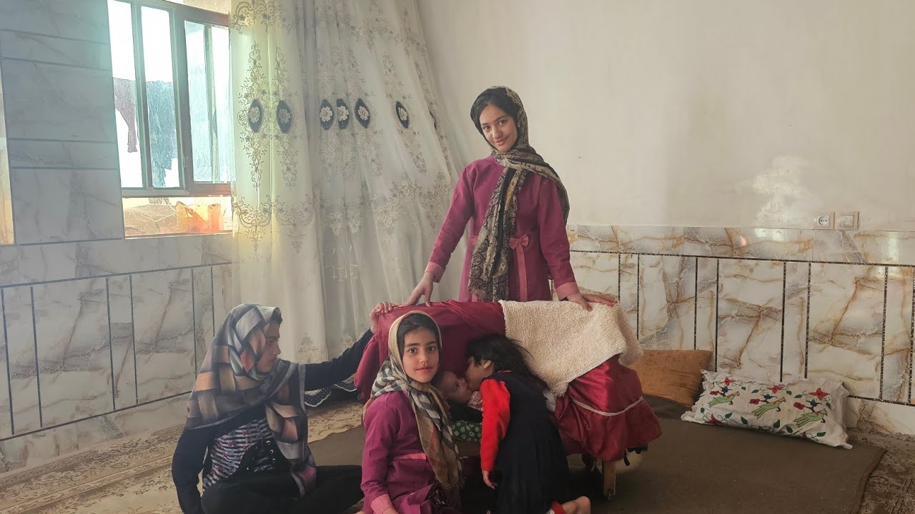 Baking local bread by a nomadic woman for the Peren family - YouTube