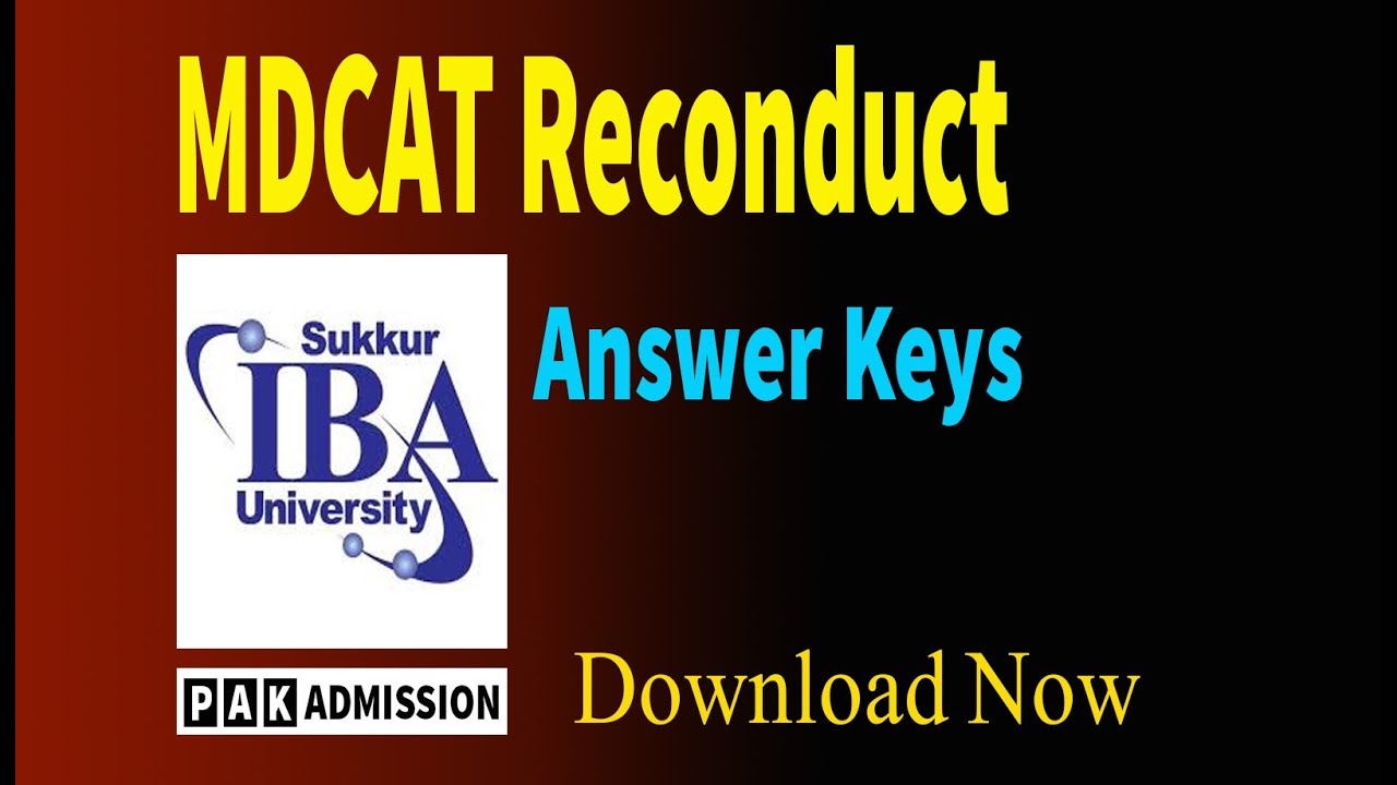 IBA Sukkur MDCAT Answer Key Uploaded : MDCAT 2024 : Sindh MDCAT Test ...
