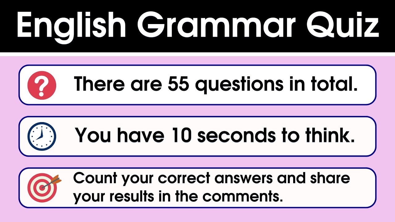 50+ English Grammar Quiz | English Grammar Questions (Part 2) - YouTube