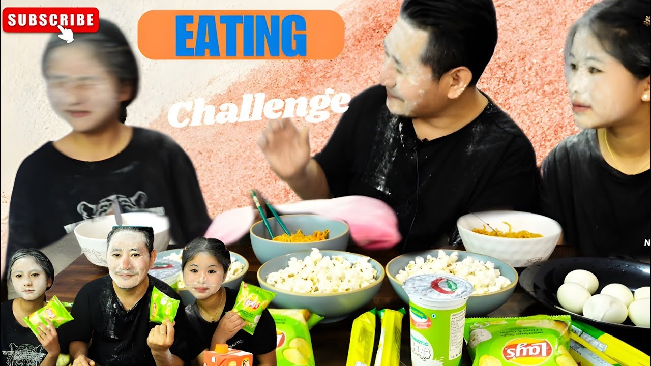 Crazy Eating and punishment challenge|Spicy Noodles| Eggs|Popcorn|Chips ...